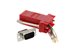 Modular Adapter Kit - DB9 Male to RJ45 - Red | Computer Cable Store