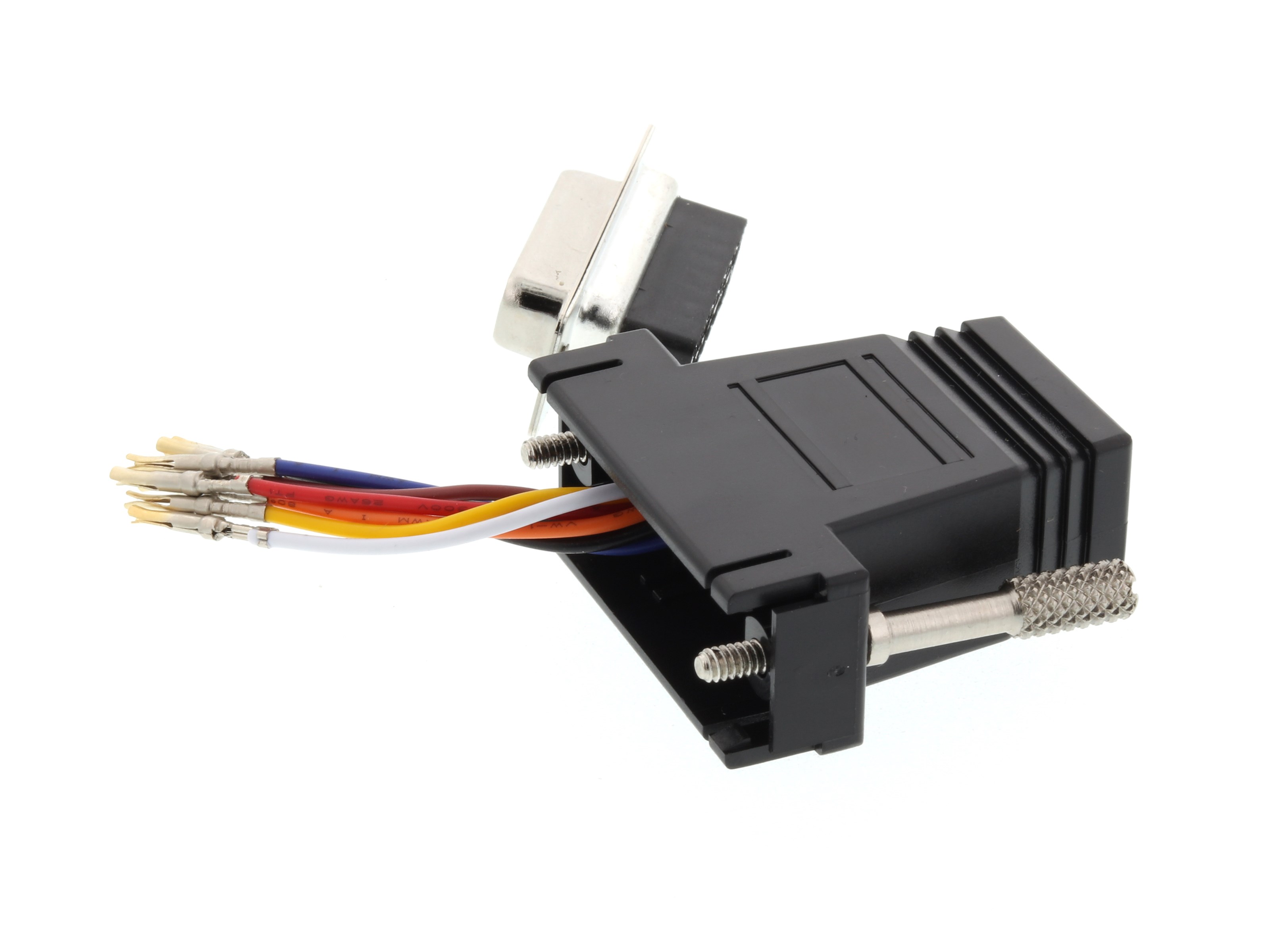 Modular Adapter Kit - DB15 Female to RJ45 - Black | Computer Cable Store