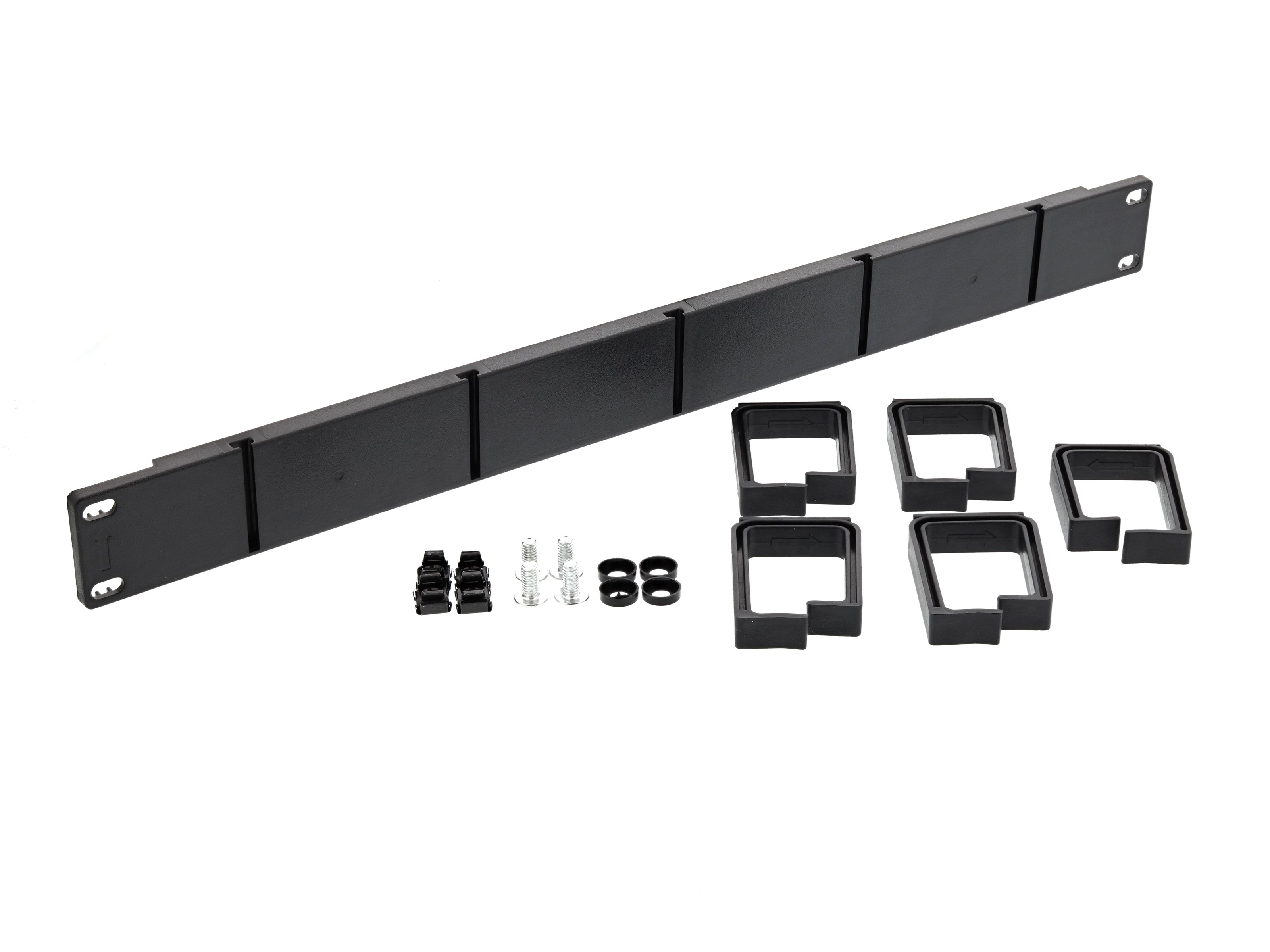 1U Cable Management Panel with Plastic Rings | Computer Cable Store