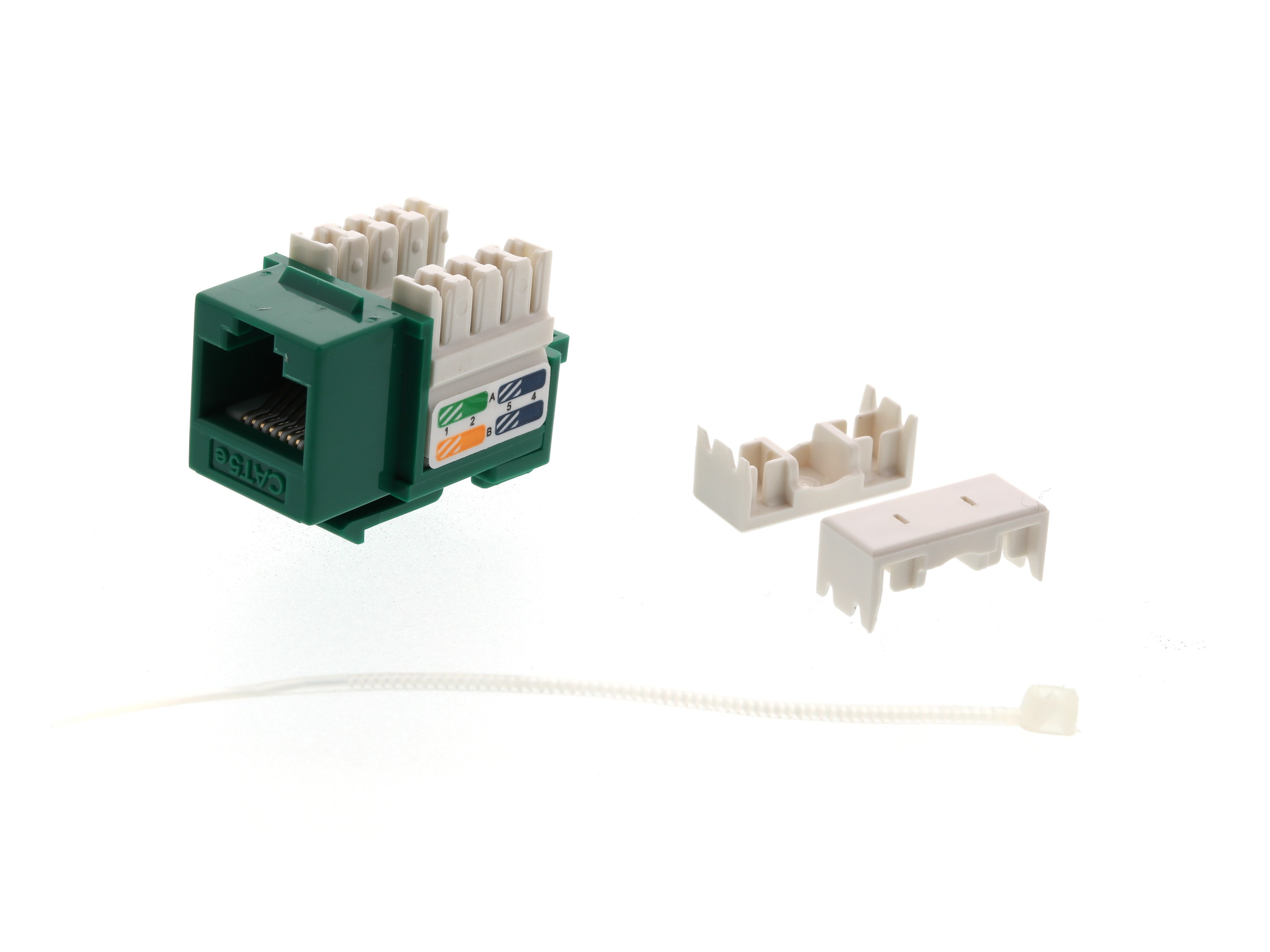CAT5e Keystone Jack 90 Degree 110 UTP - Green | Computer Cable Store