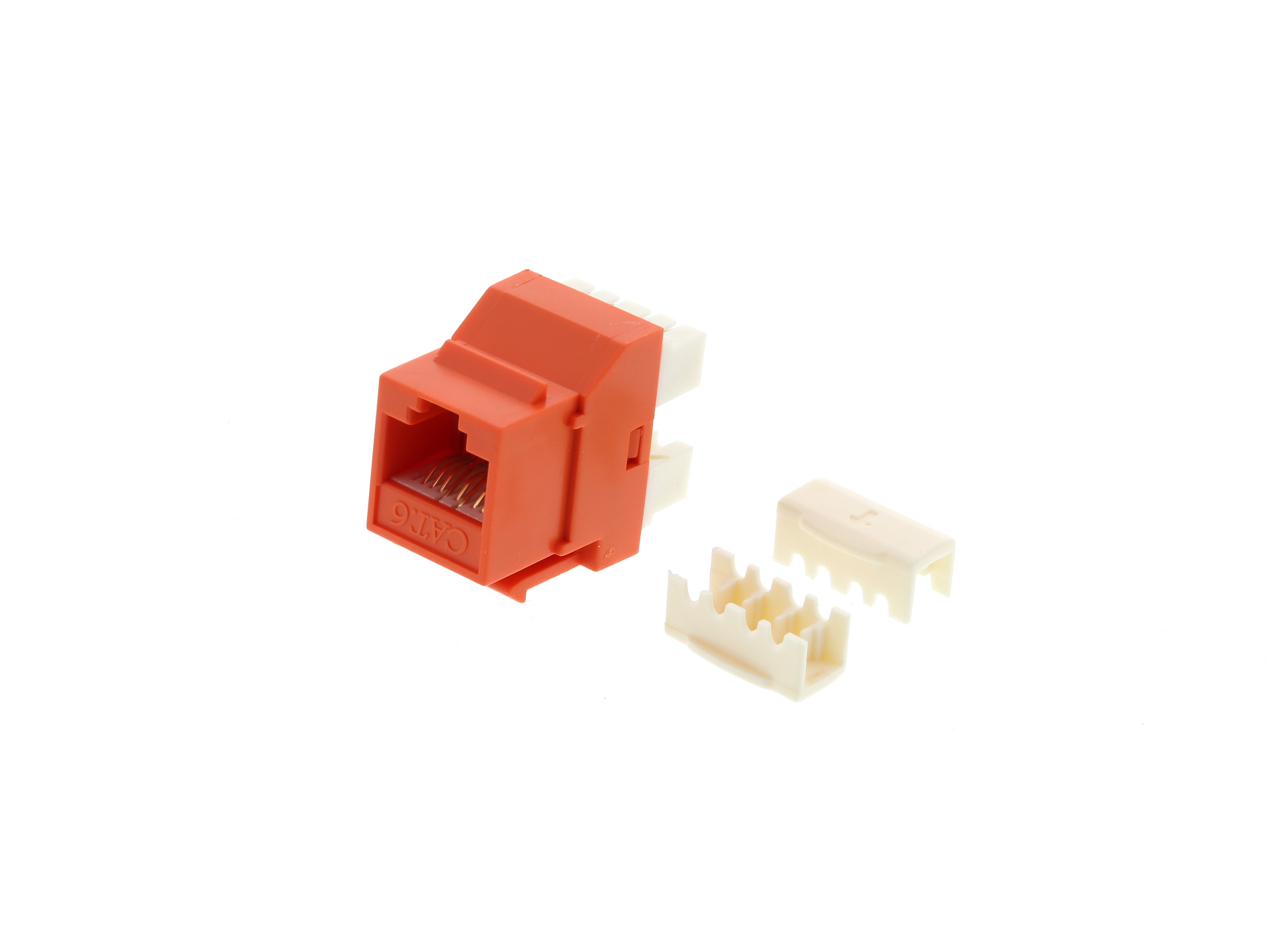 CAT6 SpeedTerm Keystone Jack 180 Degree 110 UTP - Orange | Computer ...