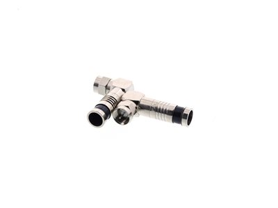Gem Compression F Connectors RG6 Plenum Male 1pc | Computer Cable Store