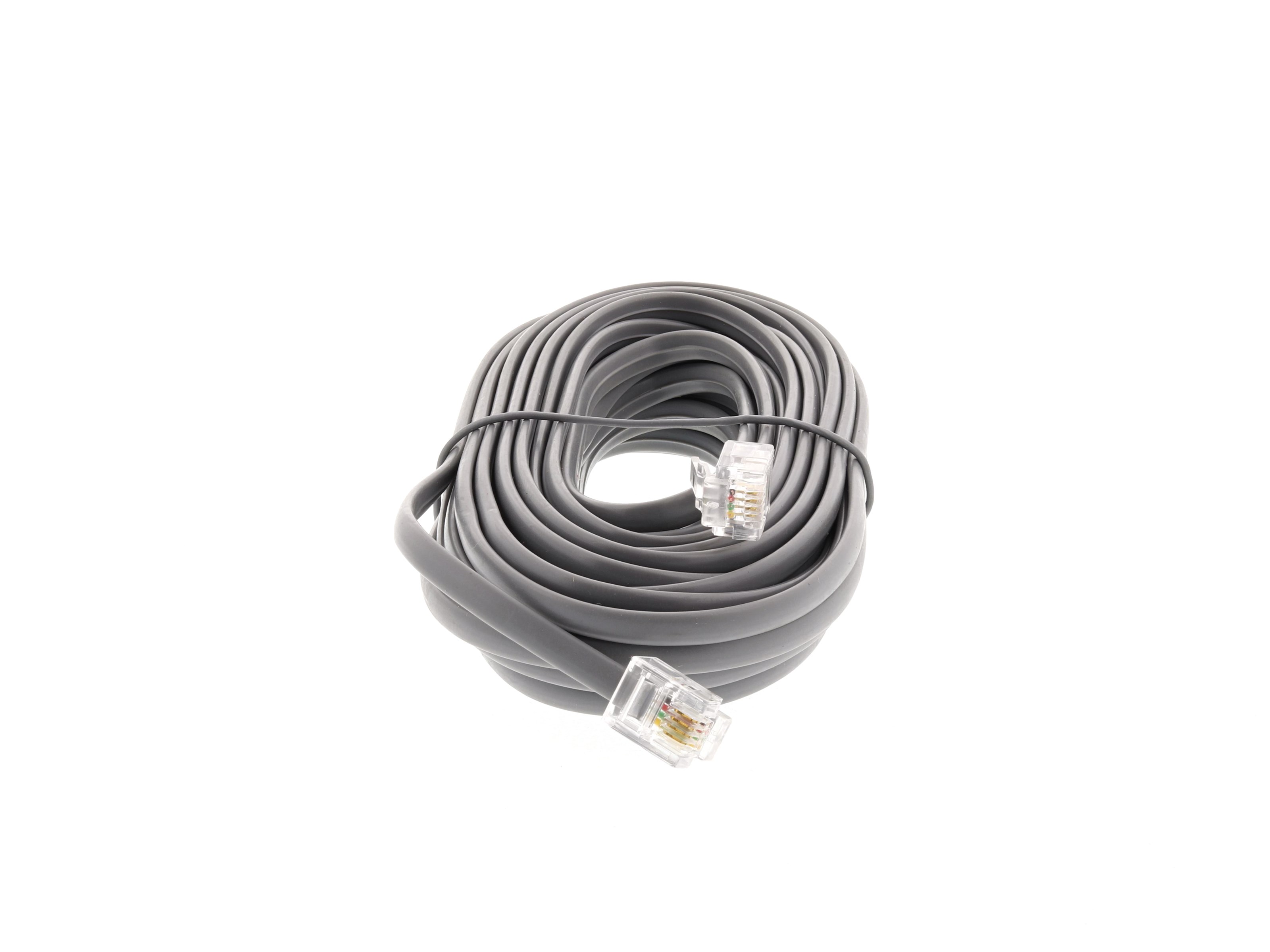 RJ11 4 Conductor Cross Wired Telephone Cable 25 FT | Computer Cable Store