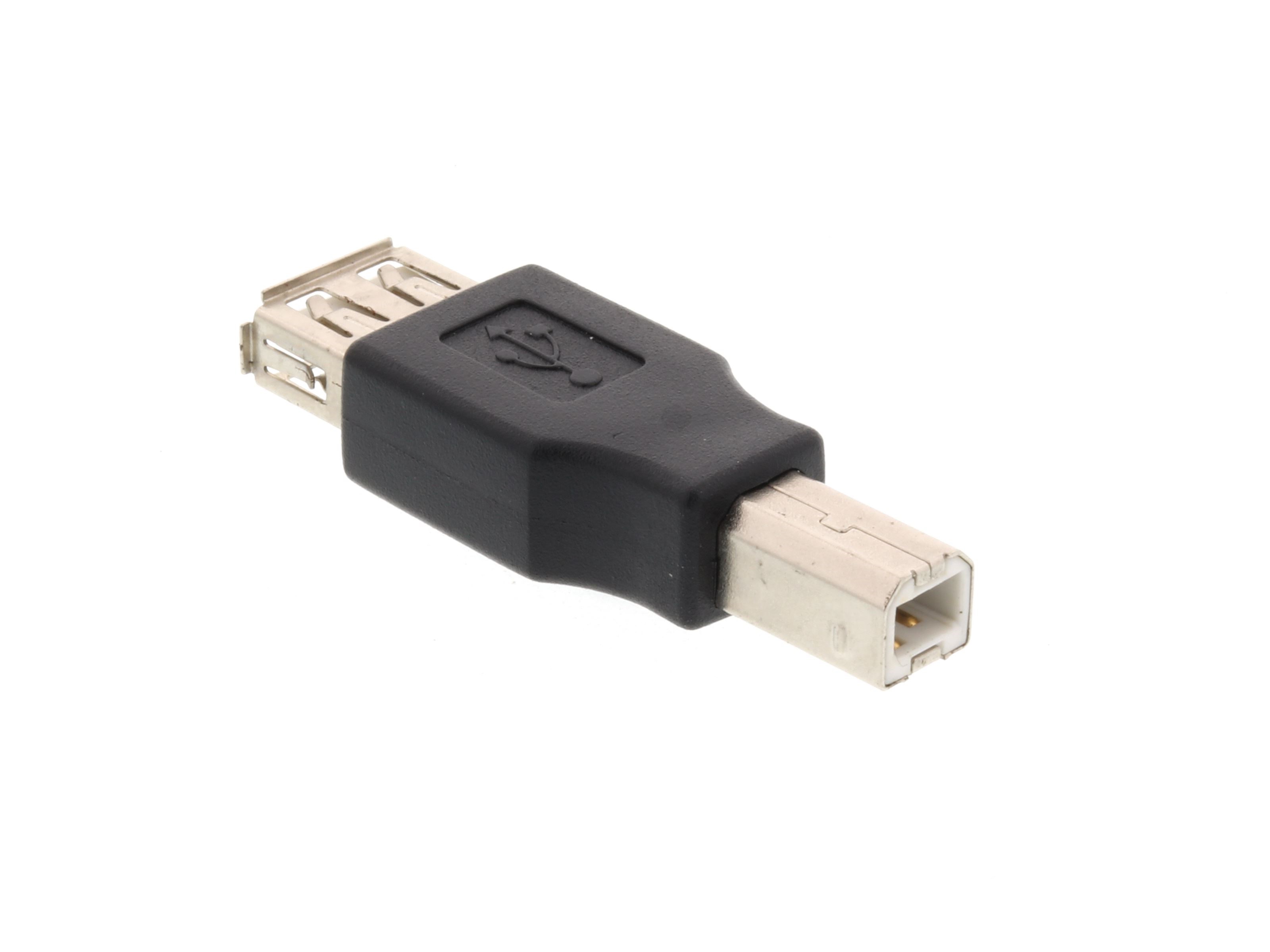 USB 2.0 Adapter - USB A Female to USB B Male - 5 Pack | Computer Cable ...