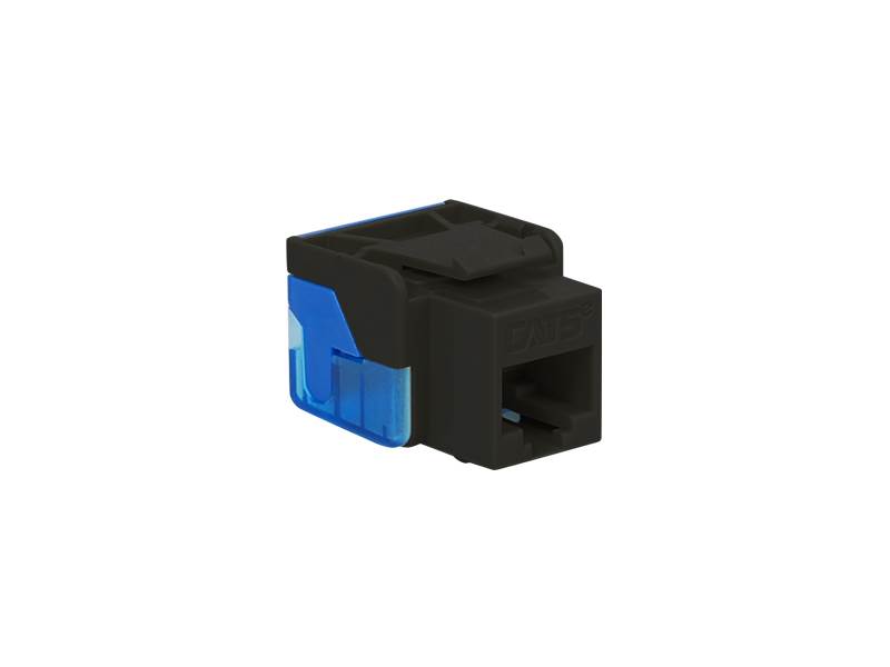 Cat5e Modular Keystone Jack - RJ45 (8P8C) Ez - Black | Computer Cable Store