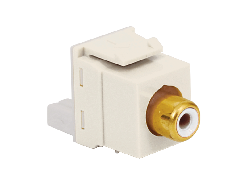 Keystone Jack - RCA White Insert - IDC - White | Computer Cable Store