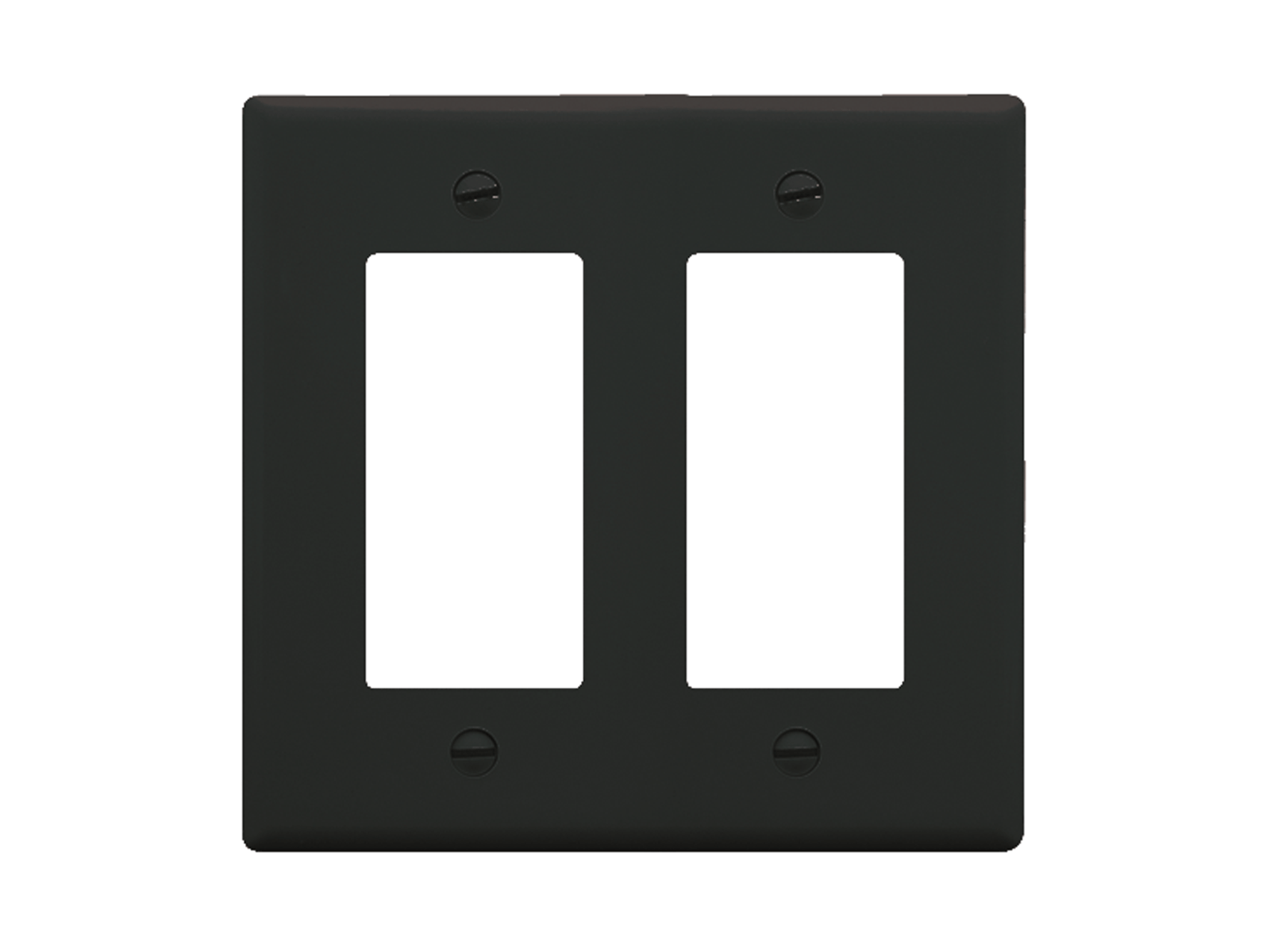 Faceplate Decorex 2-gang Black | Computer Cable Store