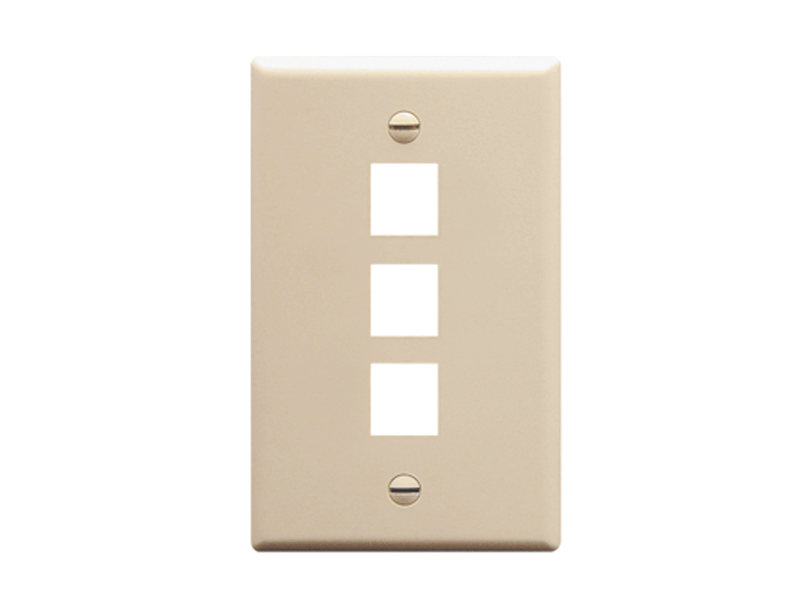 Faceplate Oversized 3-port Almond | Computer Cable Store