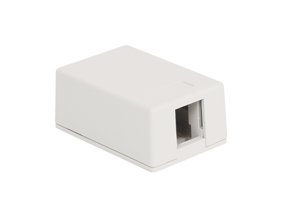 Surface Mount Box 1-port White | Computer Cable Store