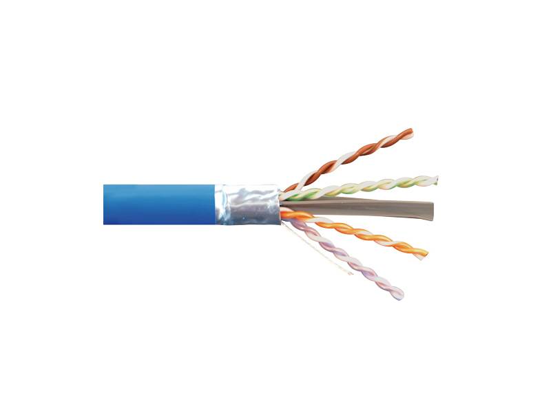 Solid CAT6a FTP 650 Mhz Riser Cable - Blue - 1000FT | Computer Cable Store