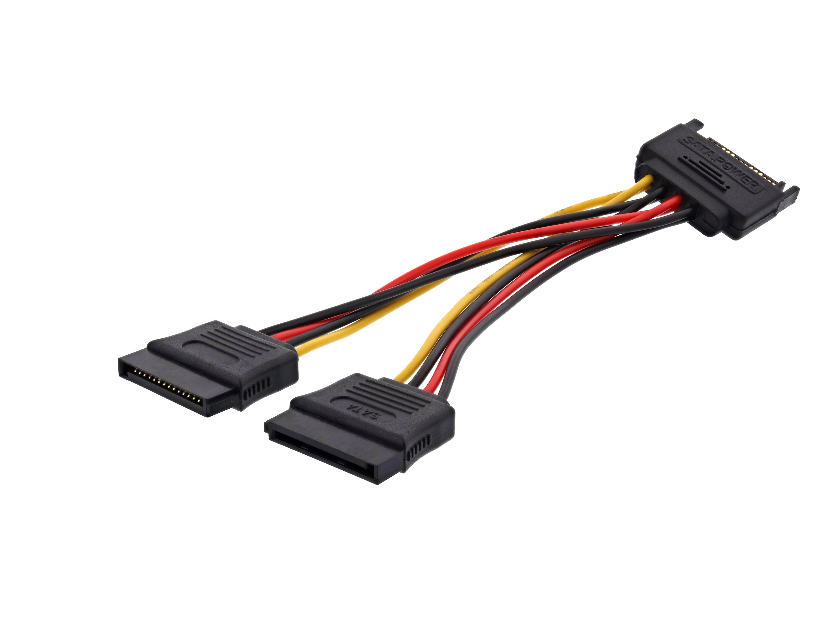 6 Inch Serial ATA Power Y Cable | Computer Cable Store