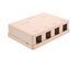 4 Port Surface Mount Box - Ivory | Computer Cable Store