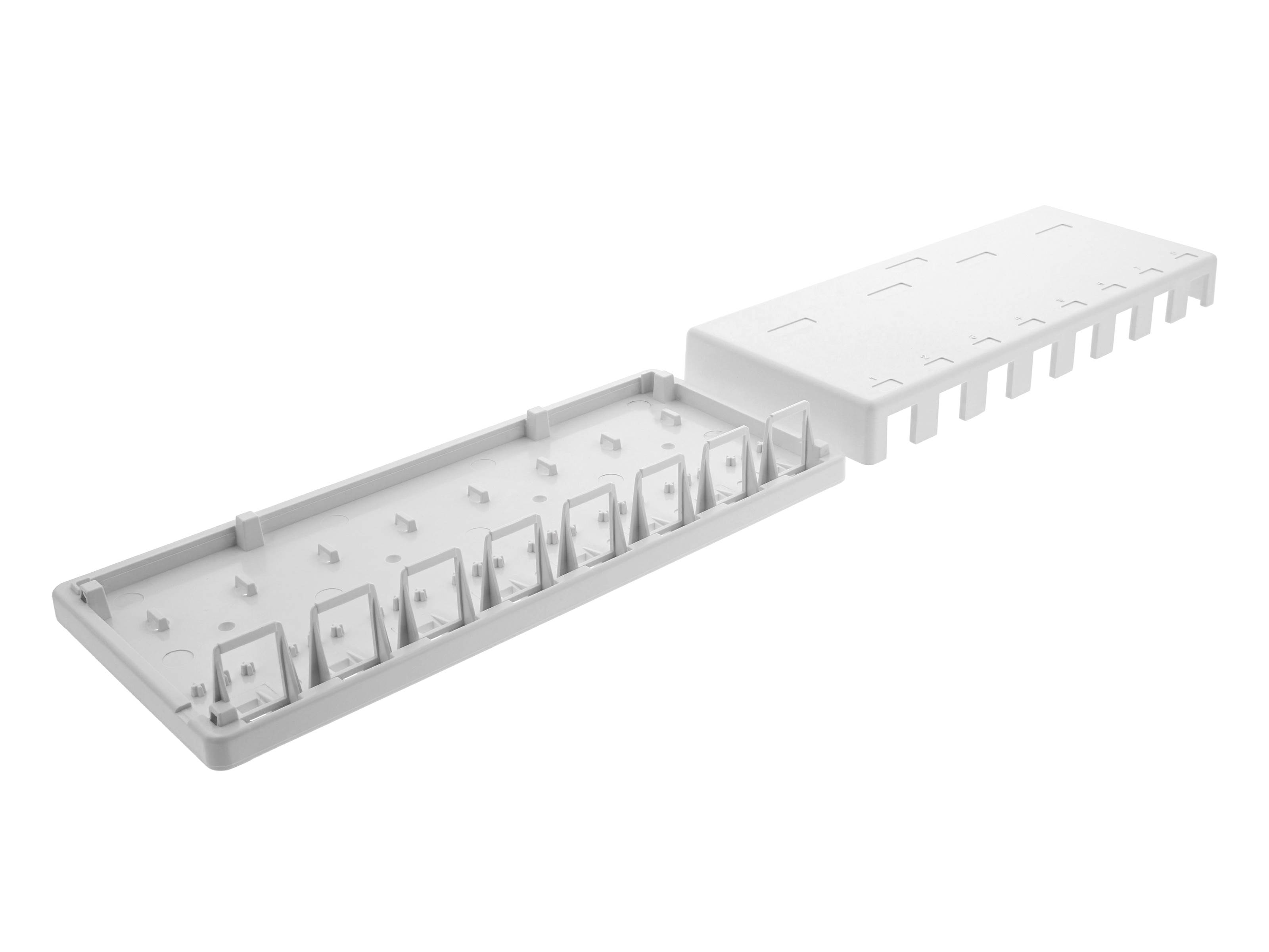 8 Port Surface Mount Box - White | Computer Cable Store