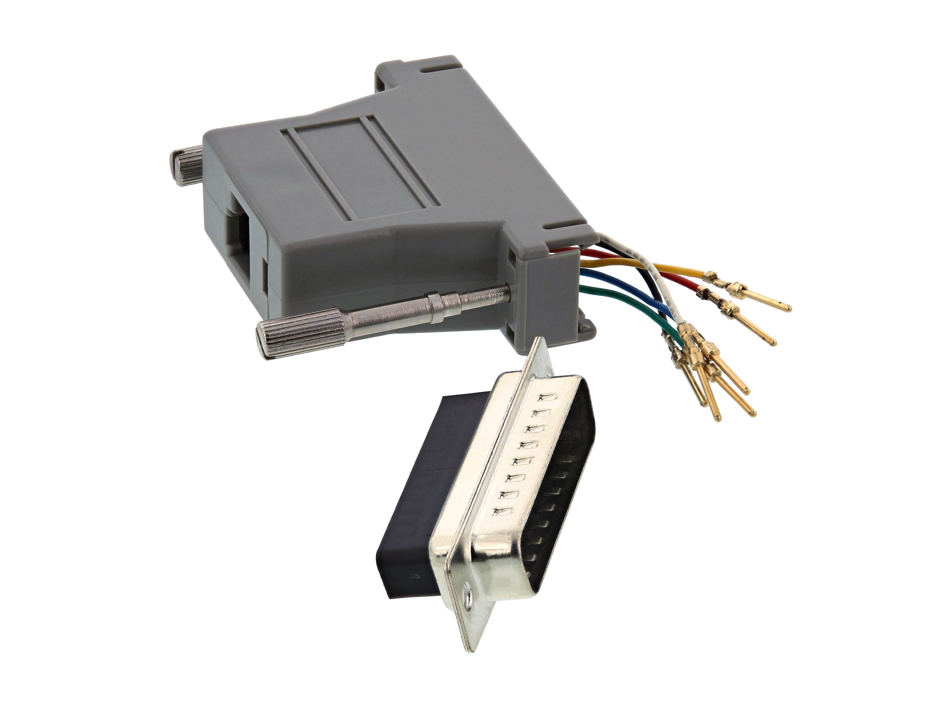 Modular Adapter Kit - DB25 Male to MMJ - Gray | Computer Cable Store
