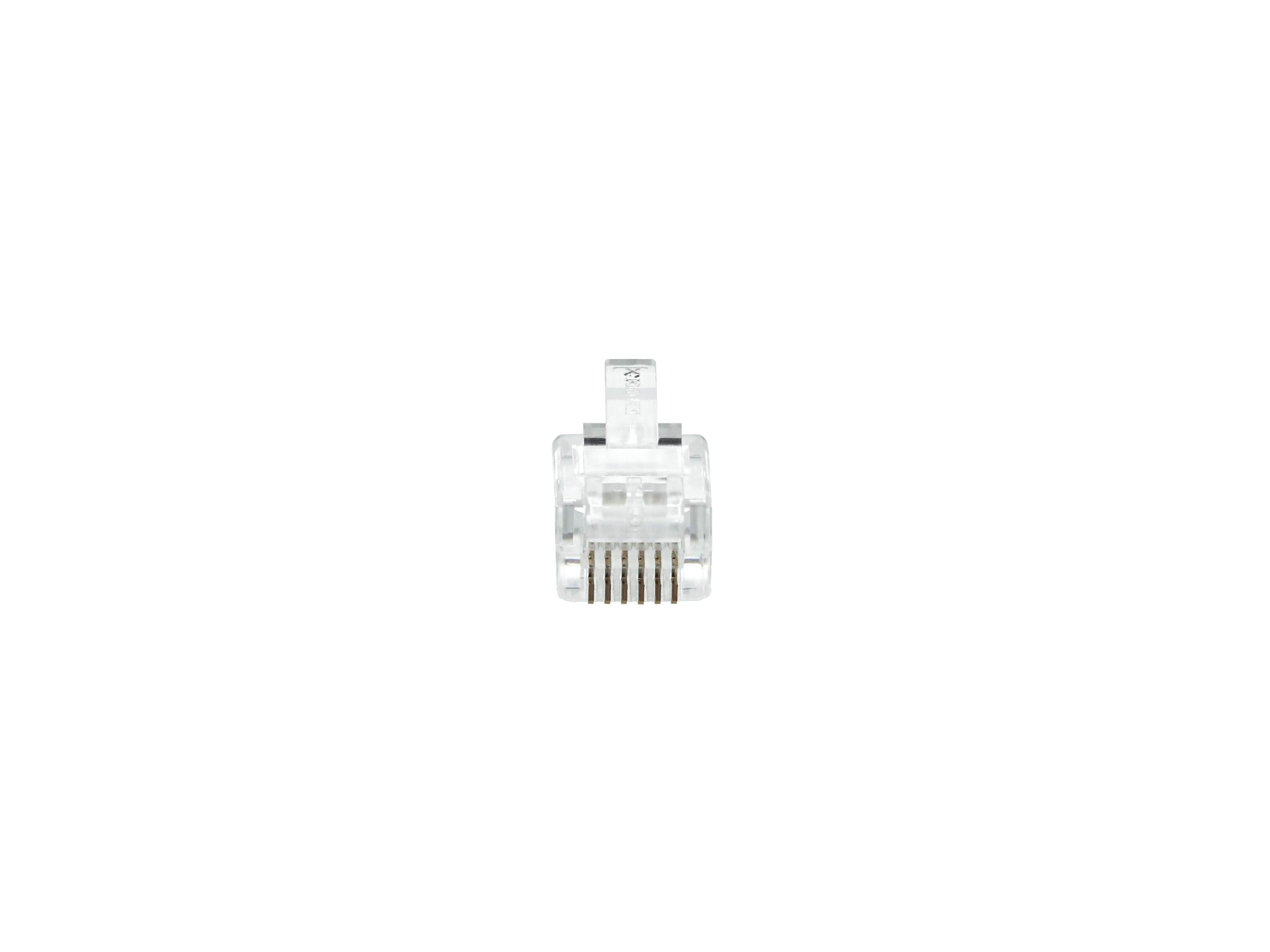 RJ11/12 6P6C Modular Connector for Round Cable | Computer Cable Store