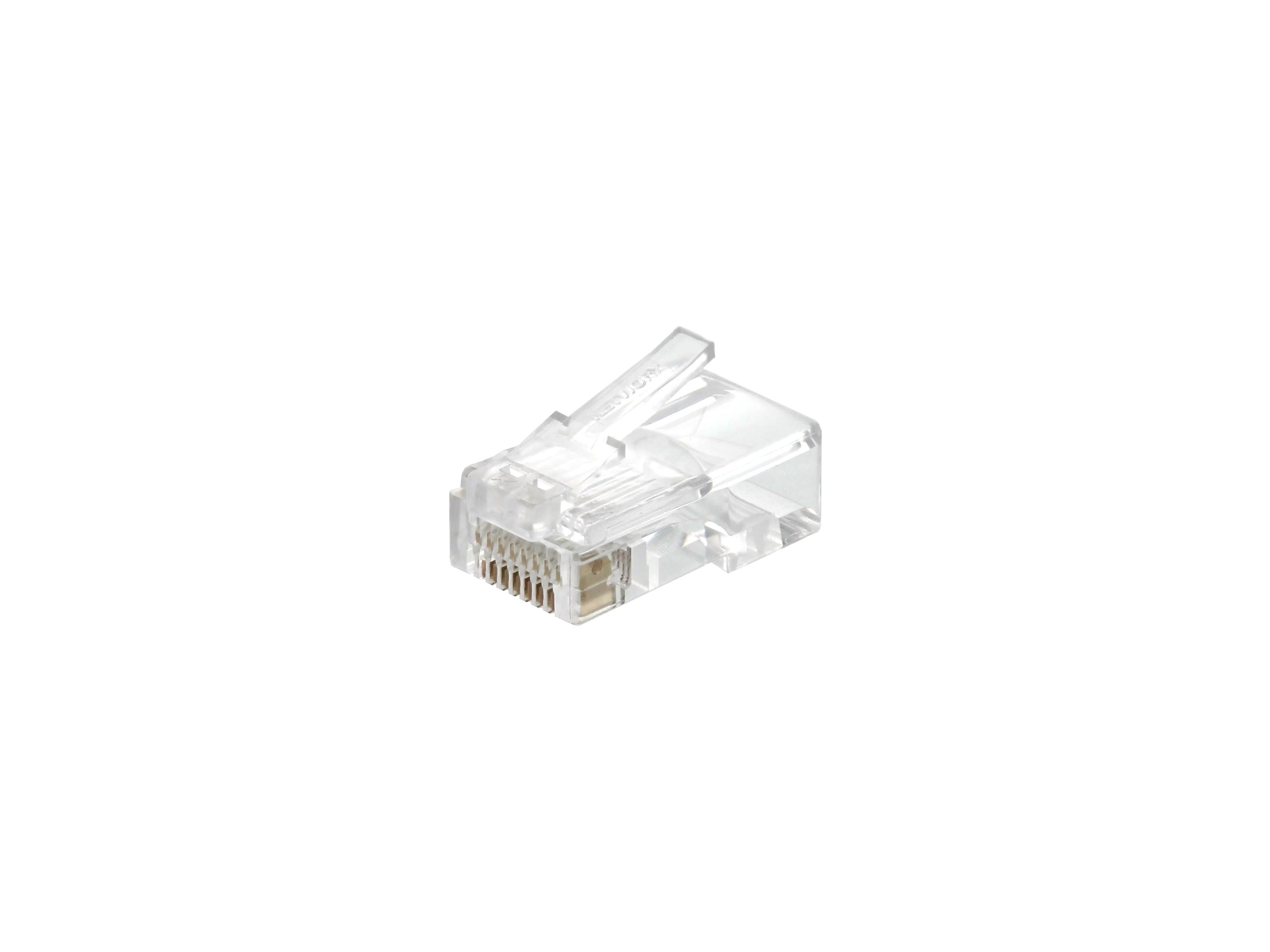 RJ45 8P8C Modular Connector for Round Cable - 100 Pack | Computer Cable ...