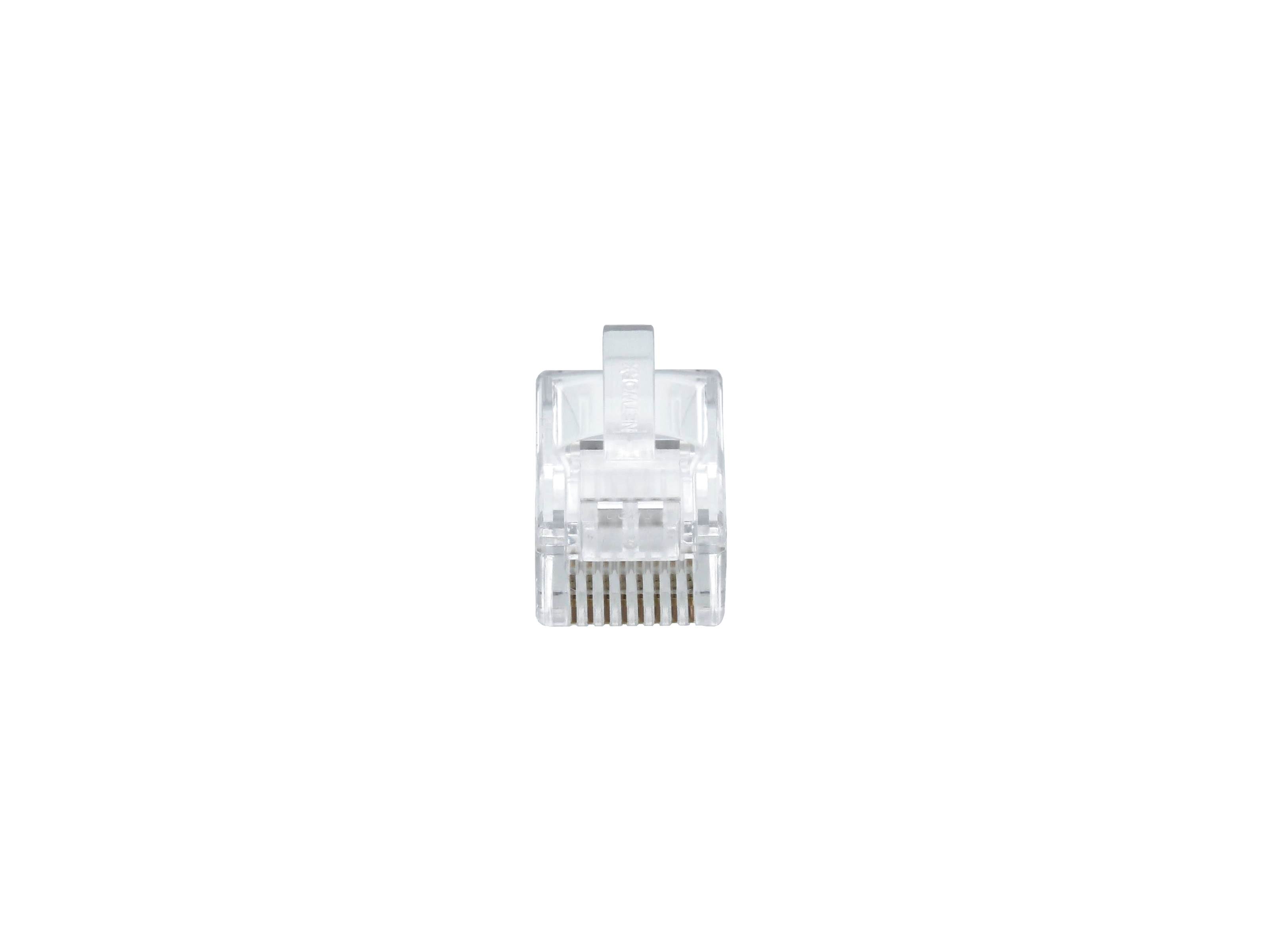 RJ45 8P8C Modular Connector for Round Cable - 100 Pack | Computer Cable ...