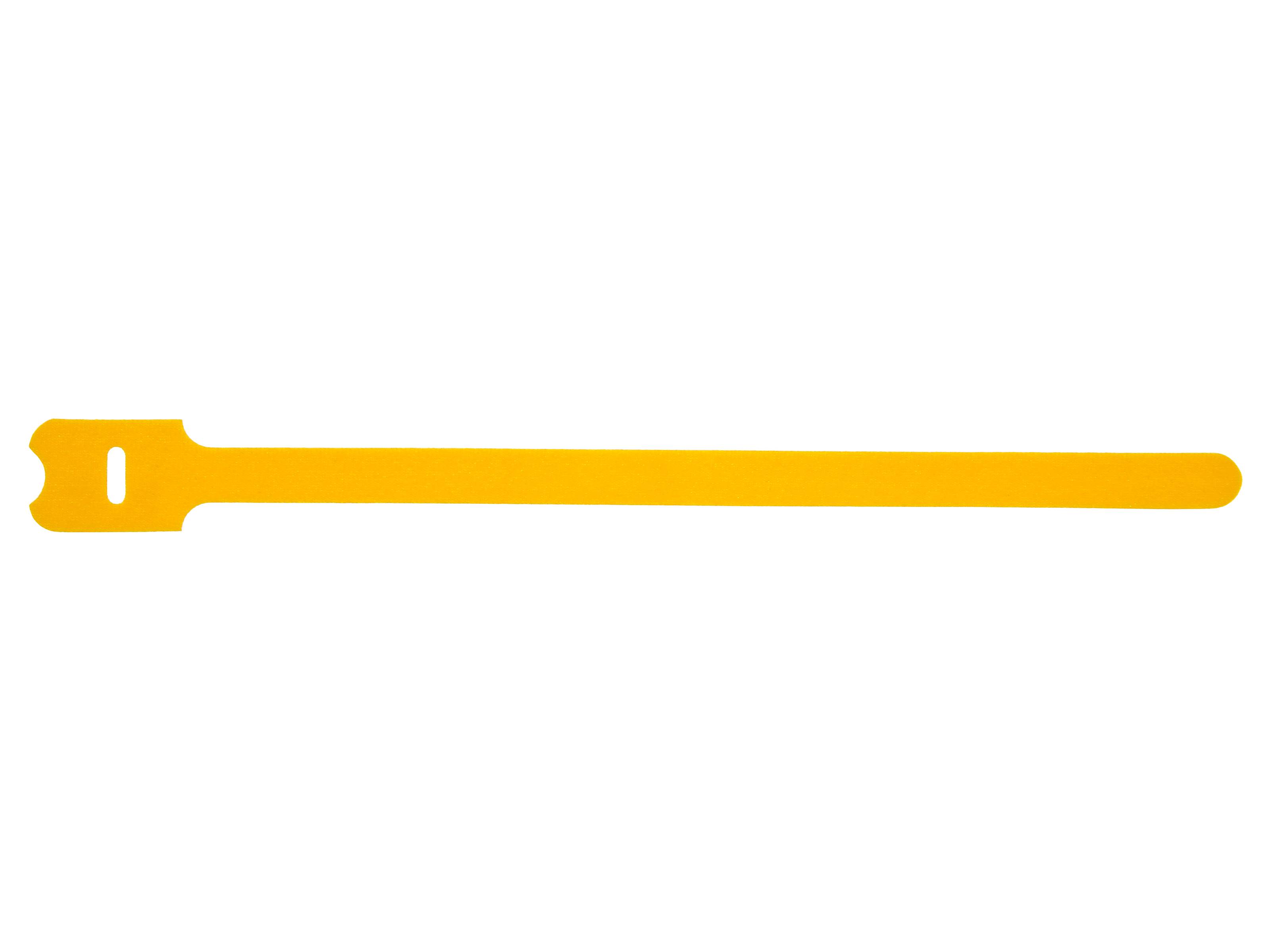 12 Inch Yellow Hook and Loop Tie Wrap - 50 Pack | Computer Cable Store