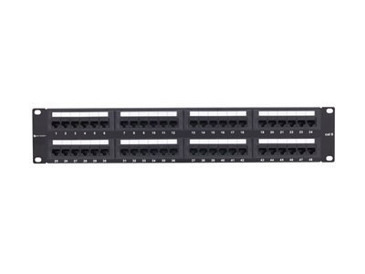 48 Port CAT6 Rack Mount Patch Panel - 2U, TAA Compliant, RoHS Compliant ...