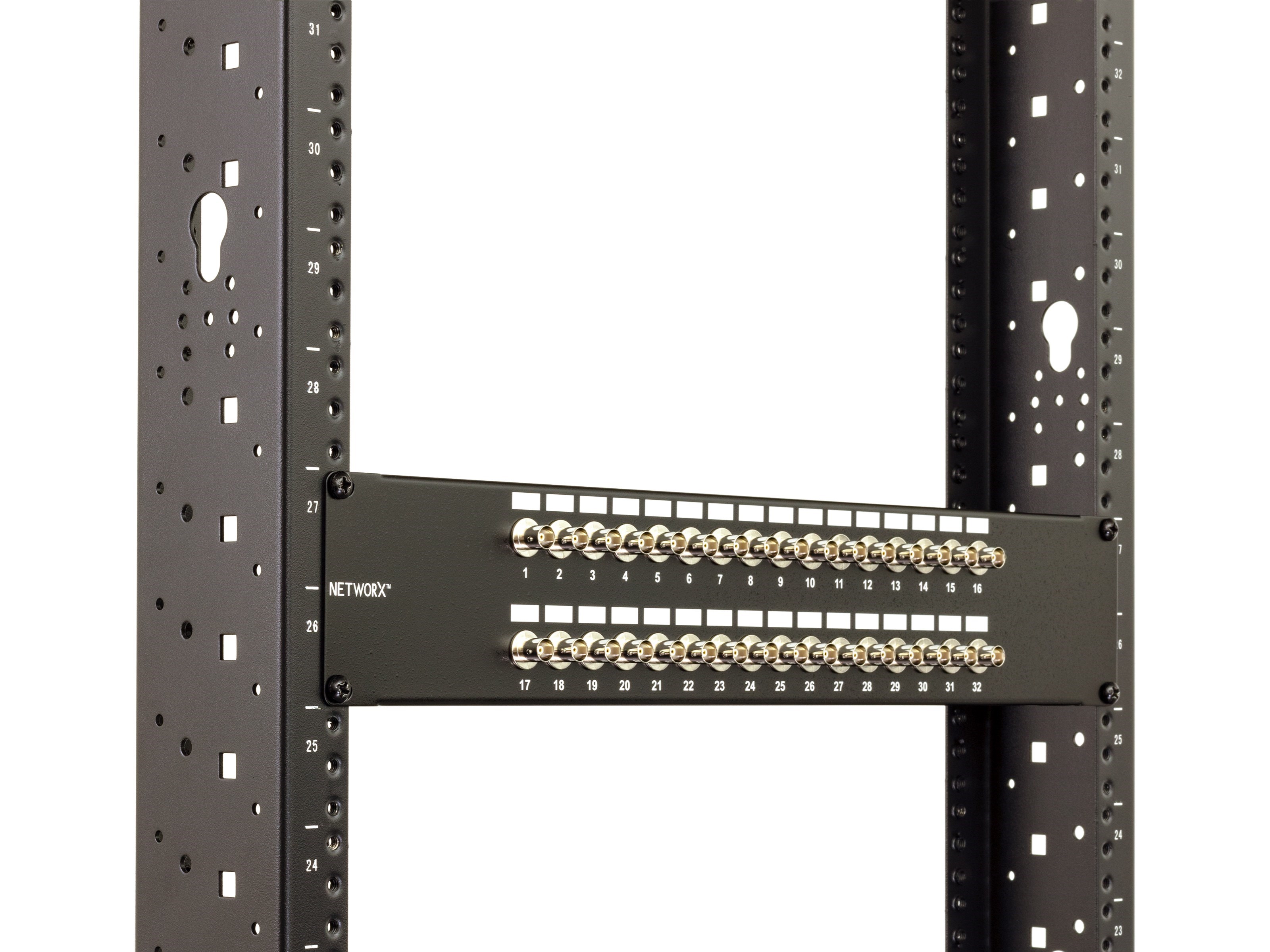 32 Port Fully Loaded 75 Ohm BNC Coaxial Patch Panel - 2U | Computer ...