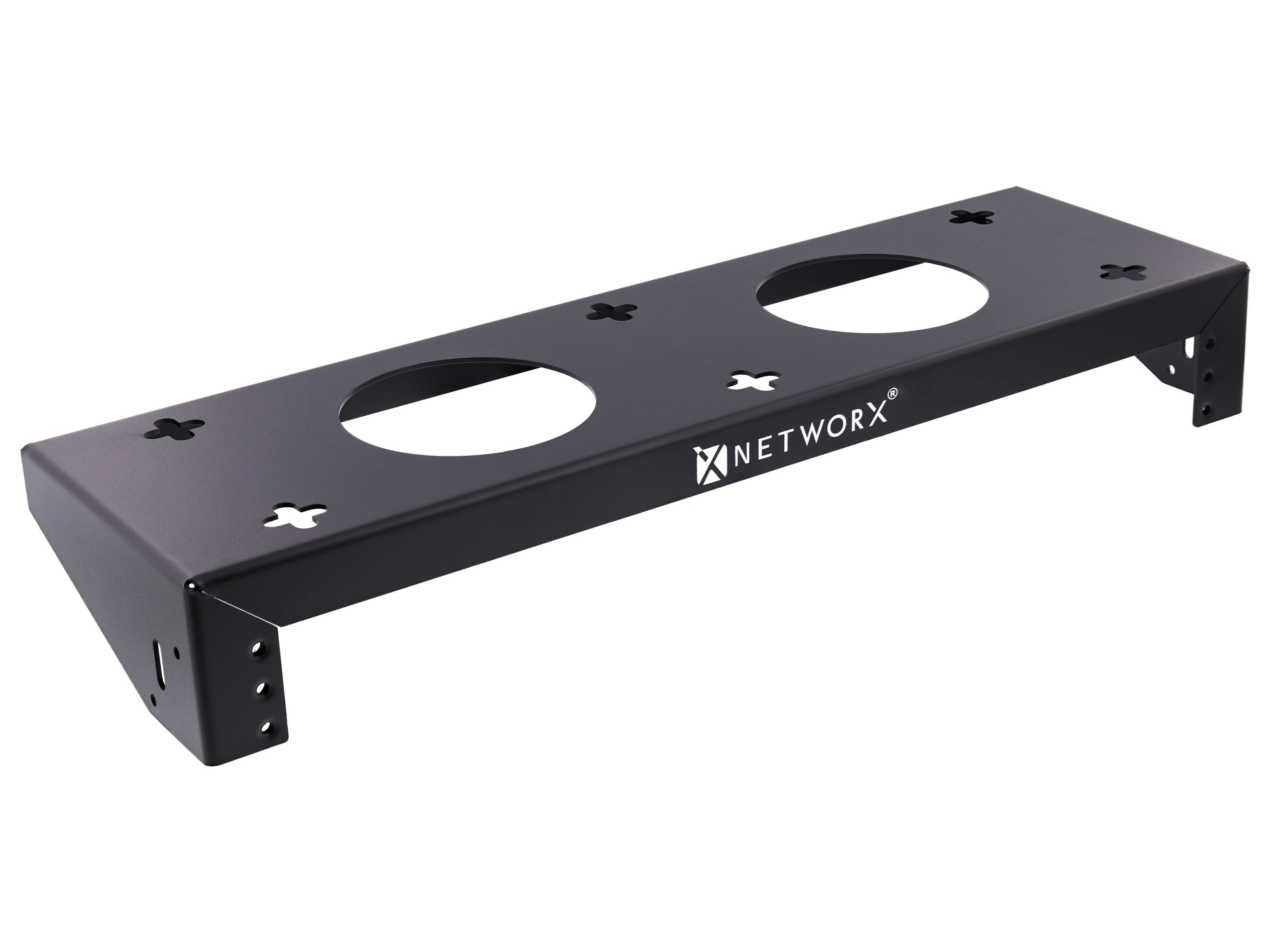 1u Wall Mount Bracket - Vertical - Black | Computer Cable Store